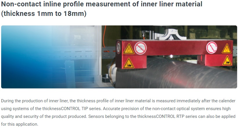 Profile measurement of inner liner material - Automation Control System ...